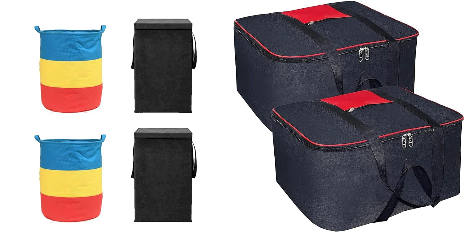 Just Mart Rectangular Foldable Toy Organizer Storage Box Pack of 4 ...