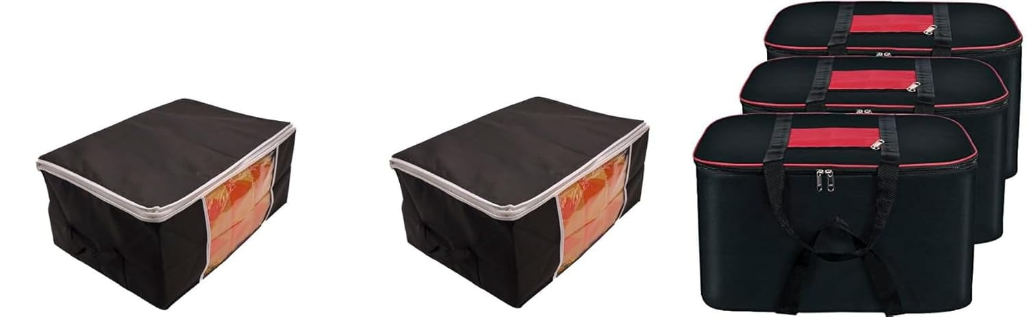 Just Mart Saree Cover Storage Bags for ClothesTransparent WindowPack of ...