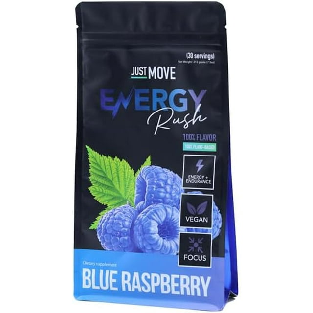 Just Move Blue Raspberry Energy Rush - Walmart.com