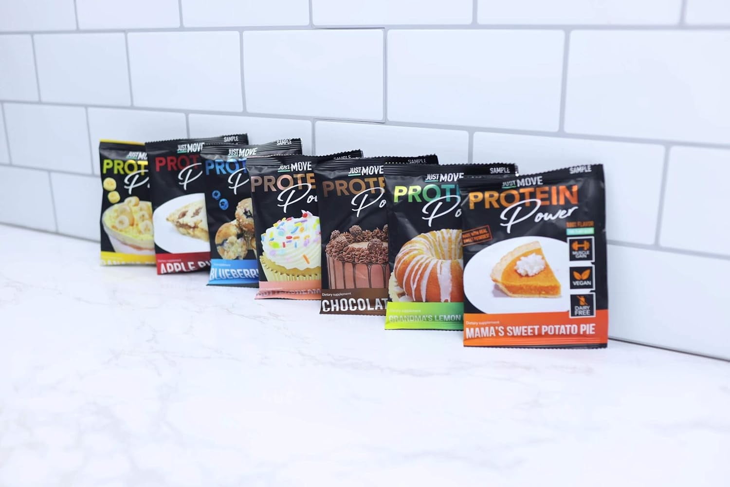 Just Move Vegan Protein Powder 7 Flavors 20g per Serving Guilt-Free ...
