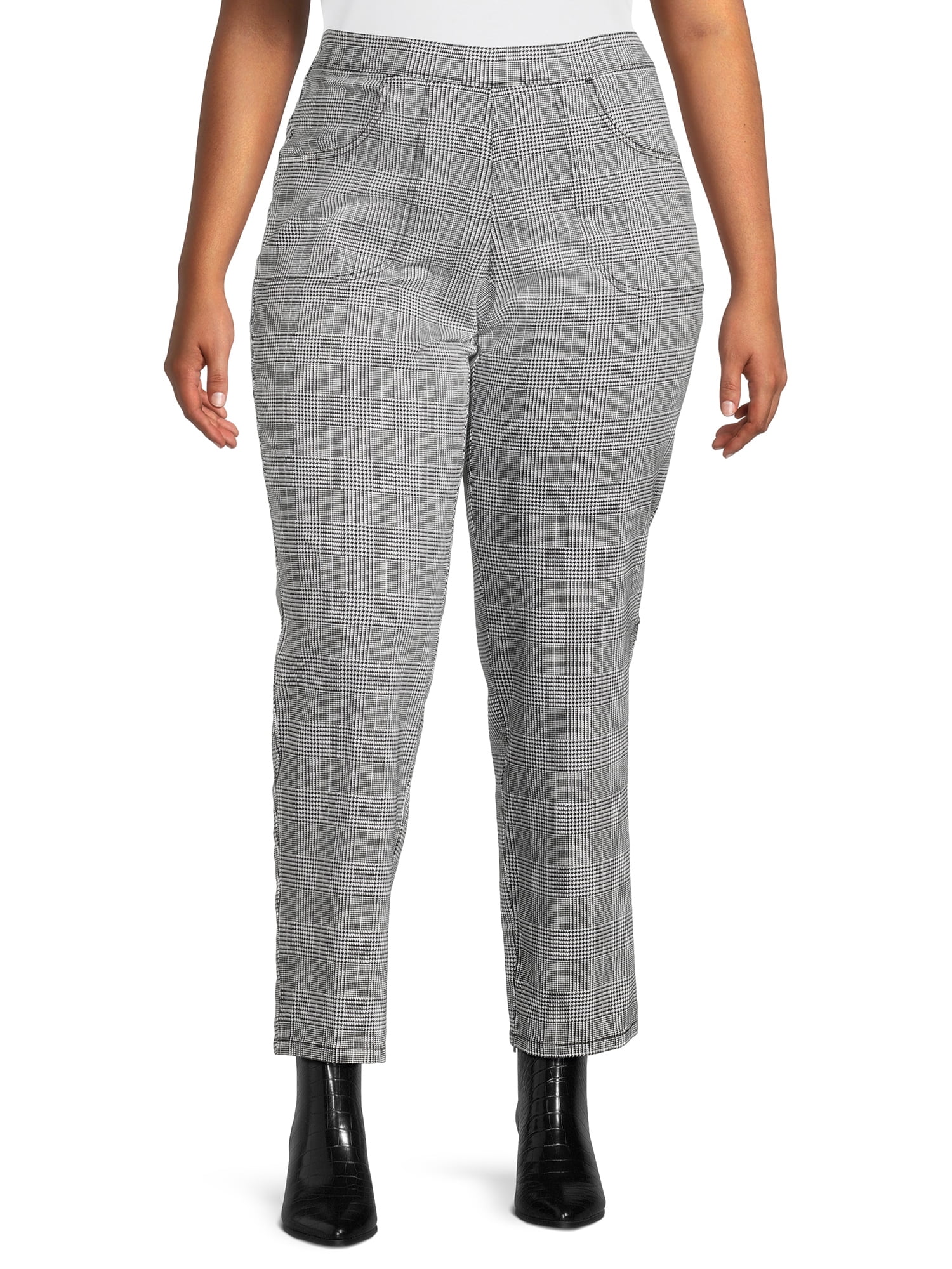 Just My Size Women's Plus and Petites Pull On 2-Pocket Pants, Sizes 1X ...