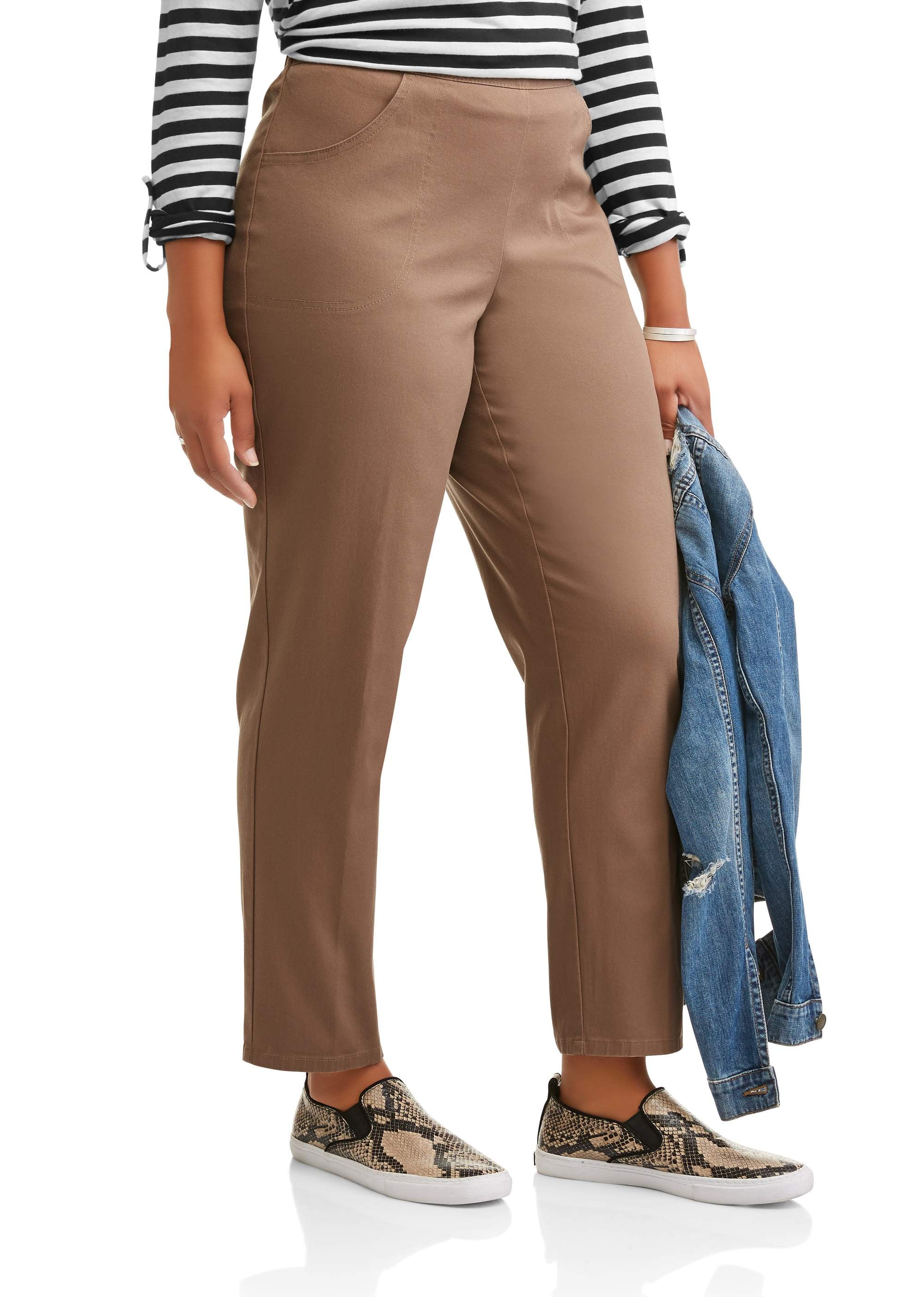 JMS Just My Size by Hanes Women's Plus Size 2 Pocket Pull On Pants ...