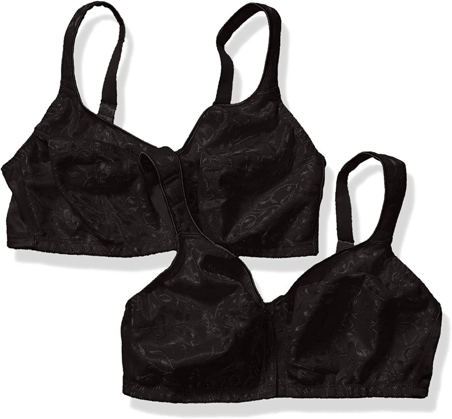 Just My Size Women`s Comfort Cushion Strap Front Close Wirefree Bra ...