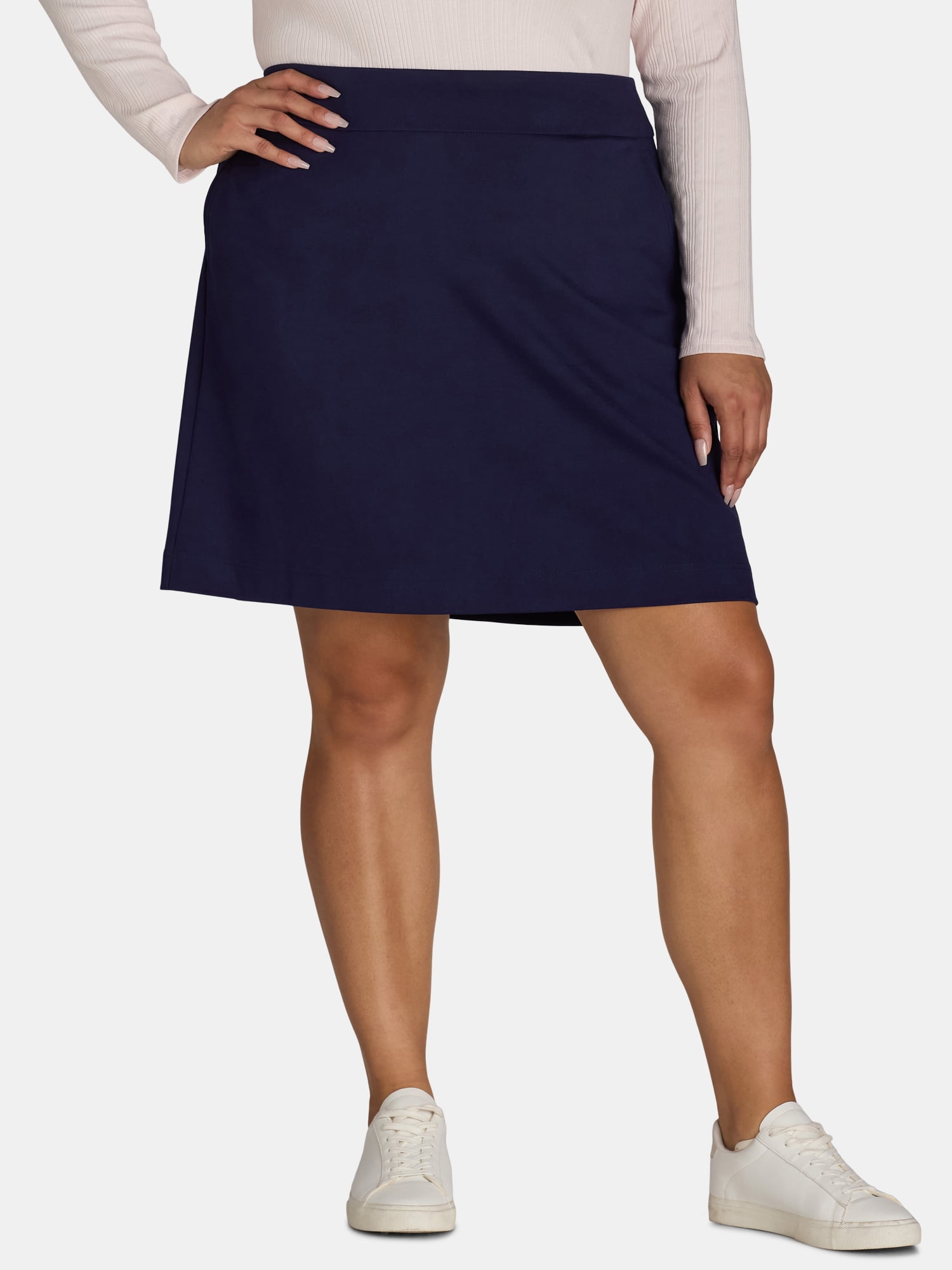 JMS Just My Size by Hanes Women’s Plus Ponte Knit Skirt, Sizes 1X-4X ...