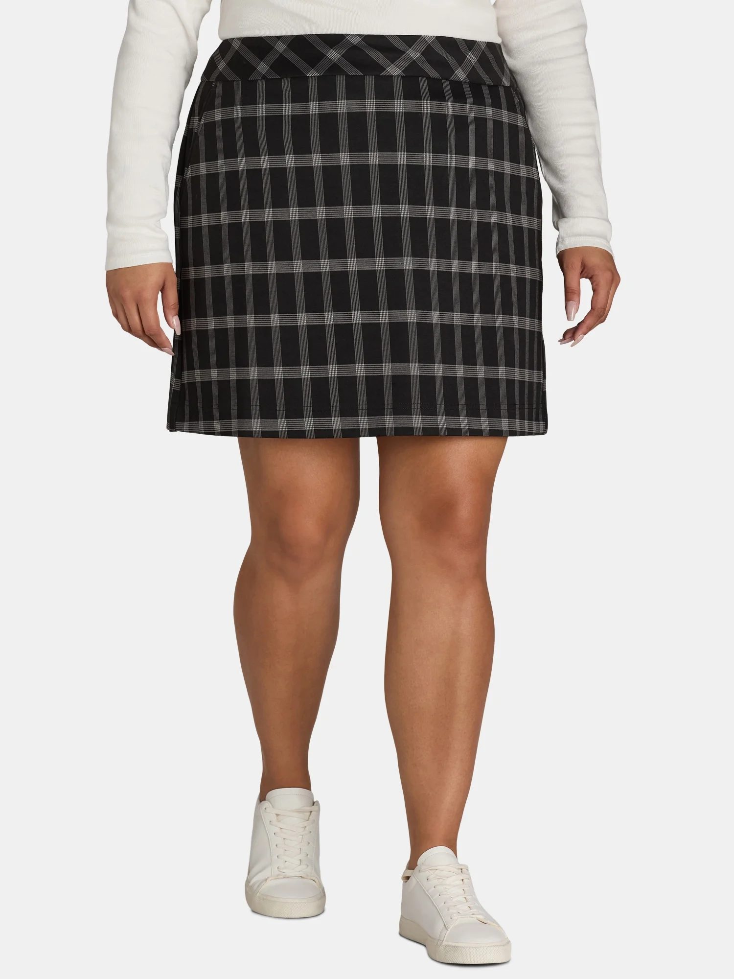 JMS Just My Size by Hanes Women’s Plus Ponte Knit Skirt, Sizes 1X-4X ...