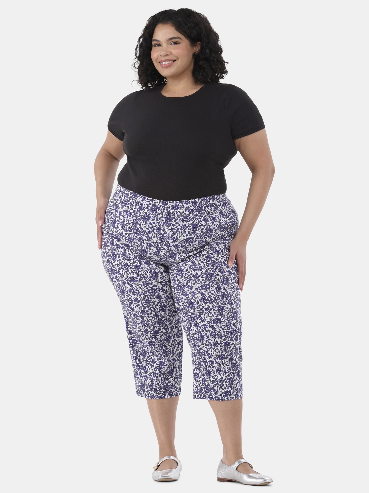 JMS Just My Size by Hanes Women’s Plus Size Millennium Capri Pants ...