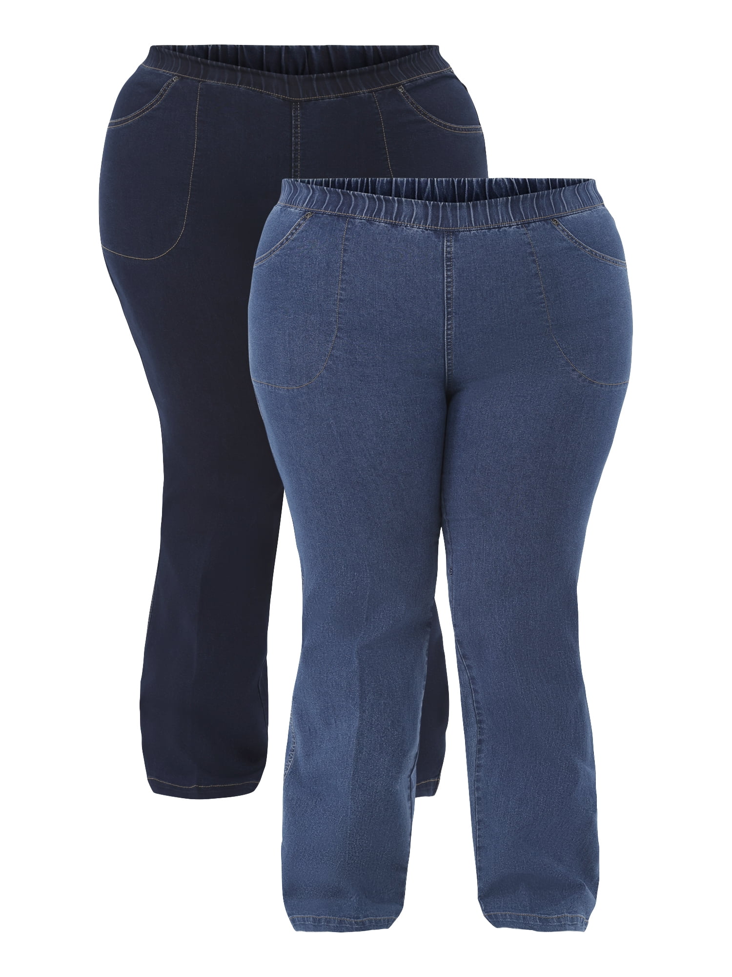 JMS Just My Size by Hanes Women's Plus Size 4 Pocket Bootcut Jeans ...