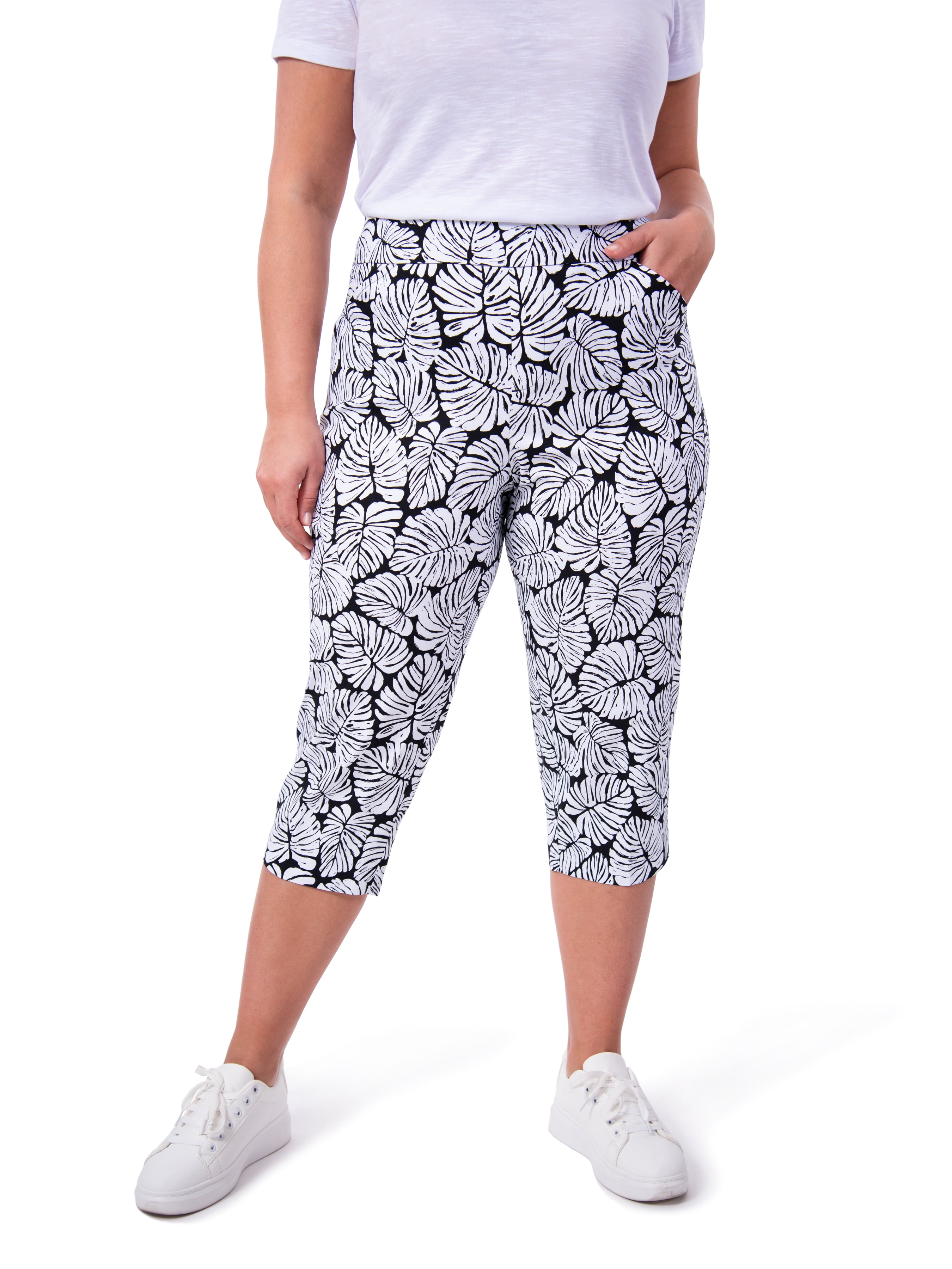 Just My Size Women’s Plus Size Millennium Capri Pants, Sizes XL-4X ...