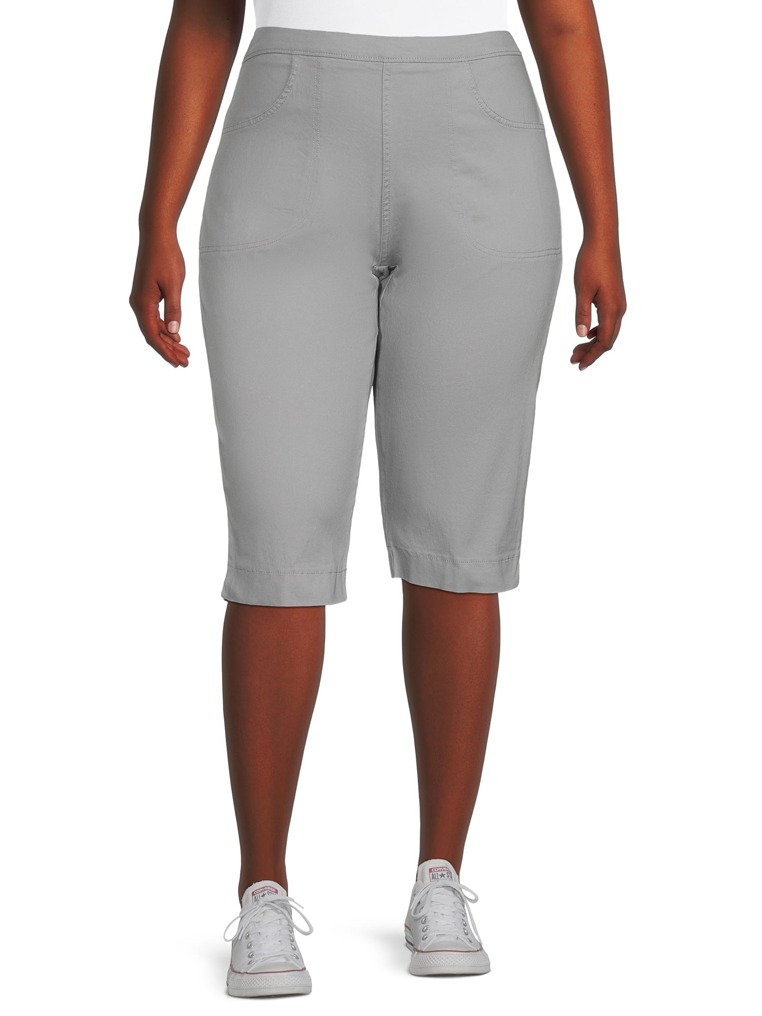 JMS Just My Size by Hanes Women's Plus Size Pull On 2 Pocket Stretch ...