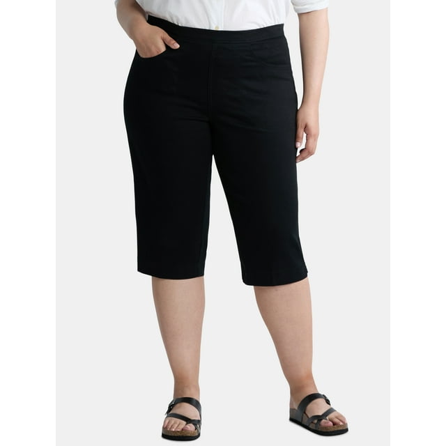 JMS Just My Size by Hanes Women's Plus Size Pull On 2 Pocket Stretch ...