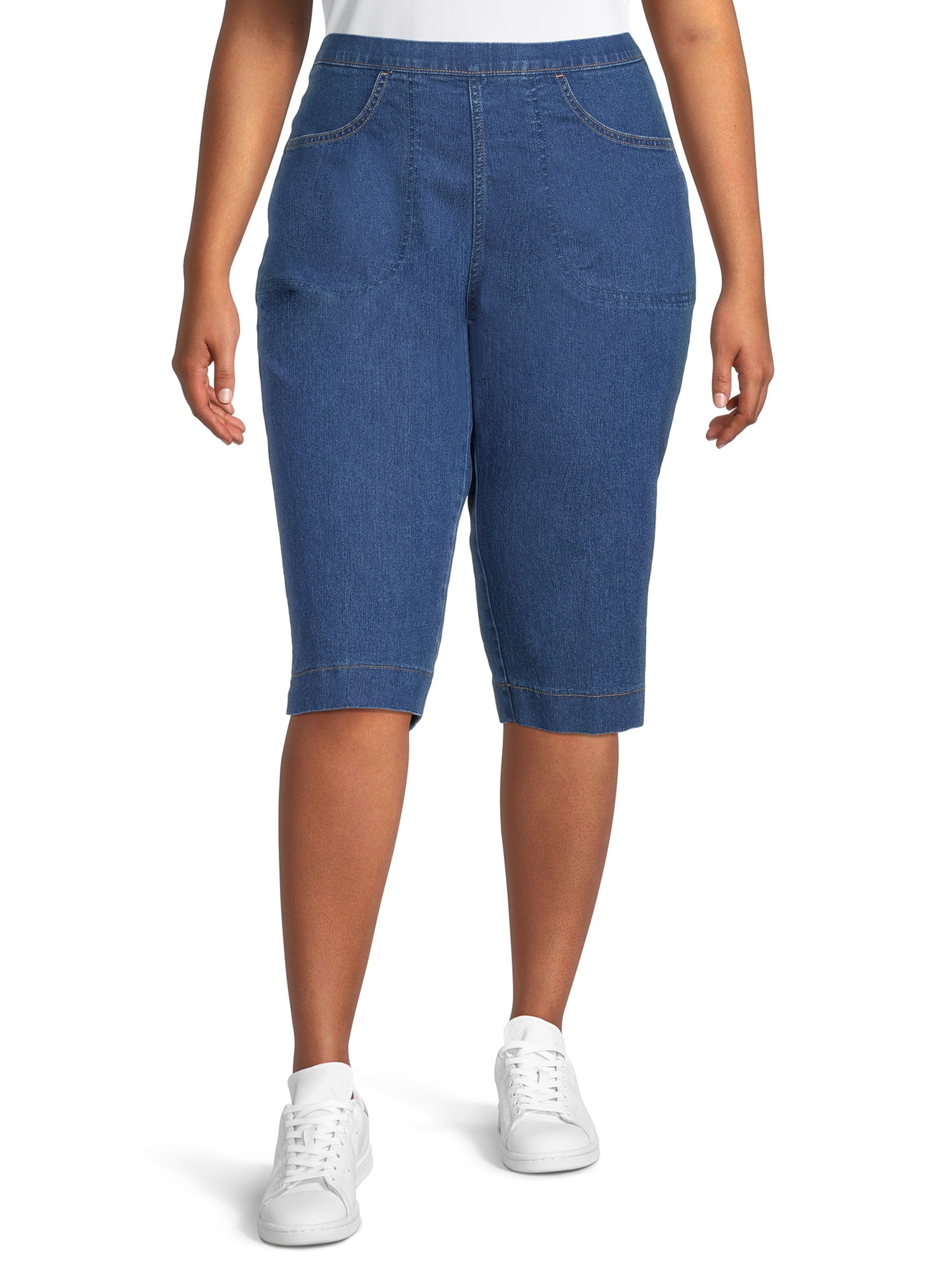 JMS Just My Size by Hanes Women's Plus Size Pull On 2 Pocket Stretch ...