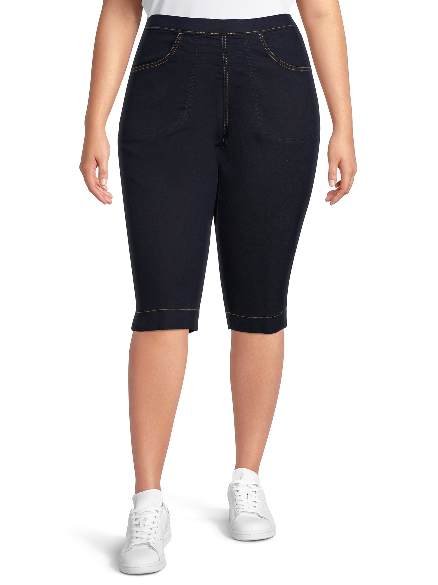 JMS Just My Size by Hanes Women's Plus Size Pull On 2 Pocket Stretch ...