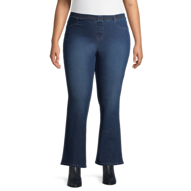 JMS Just My Size by Hanes Women’s Plus Size Pull-On Stretch Denim ...