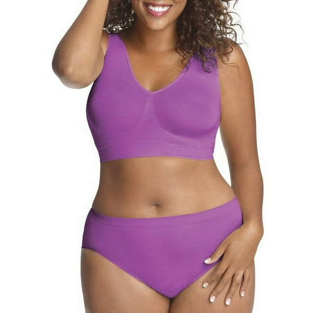 Just My Size Womens Plus Size Pure Comfort Seamless Wirefree Bra