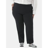 Just My Size by Hanes Women's Plus Tummy Control Dress Pants, Sizes 0X ...