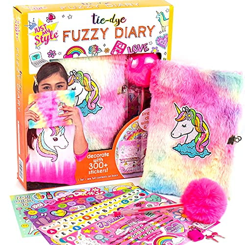Just My Style Tie-Dye Fuzzy Diary by Horizon Group USA, Hardcover Diary ...