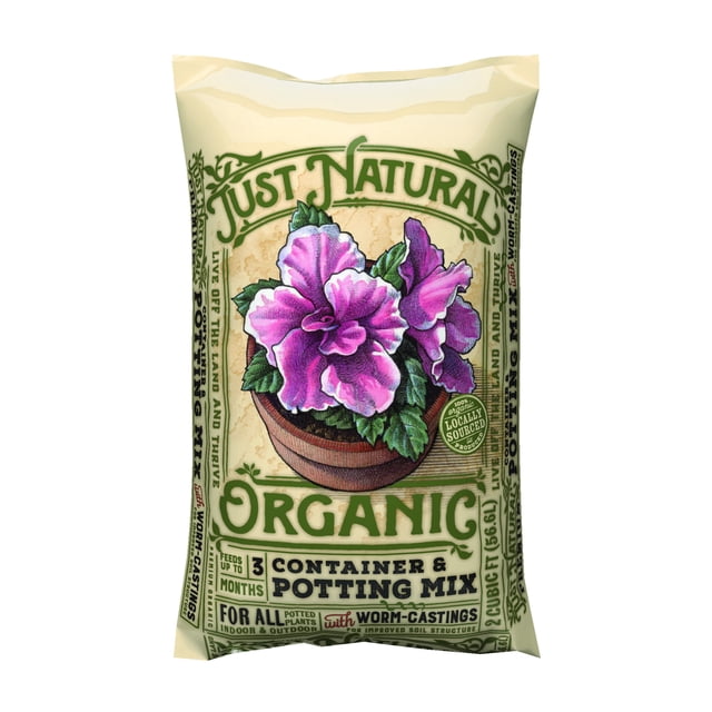 Just Natural® Organic Container & Potting Mix, 2 CuFt - Walmart.com