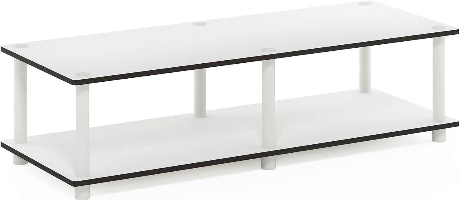 Just No Tools Wide TV Stand, White - Walmart.com