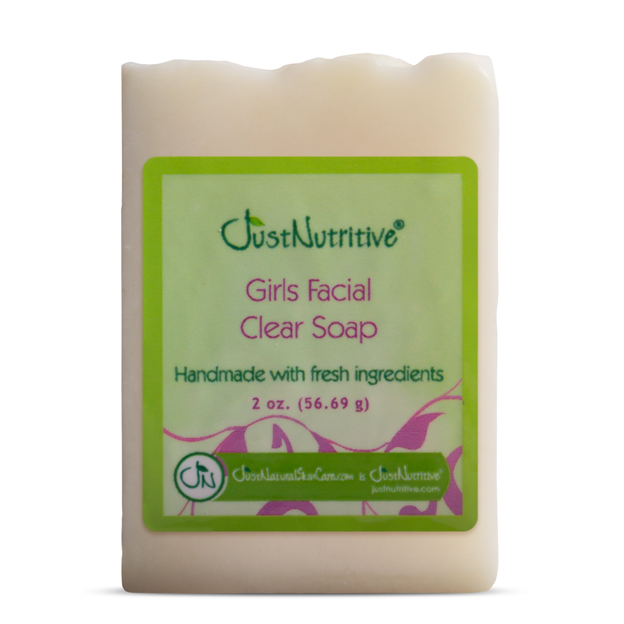 Just Nutritive Acne-Prone Sensitive Skin Soap for Girls, Clear Skin Made Naturally, 2oz ...