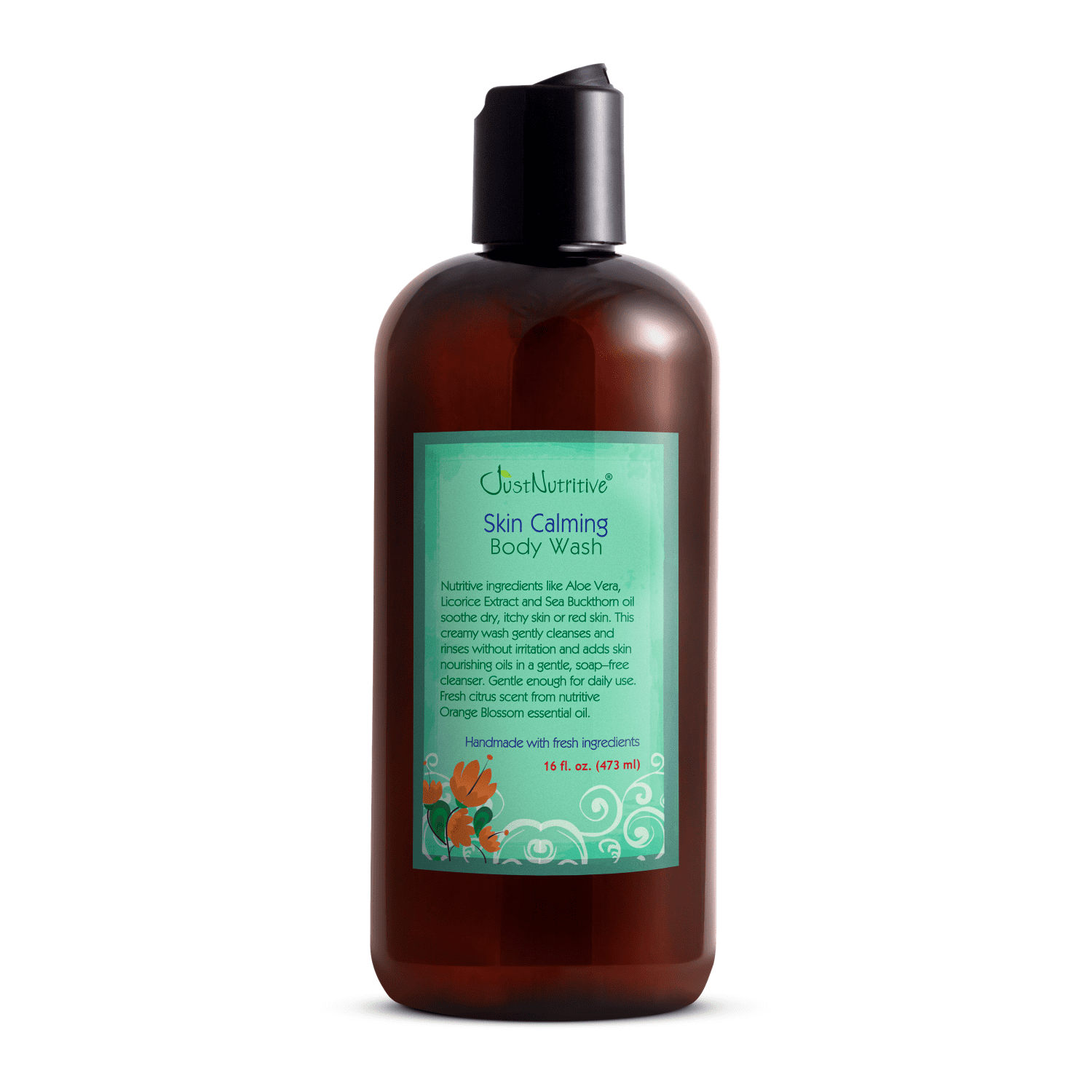 Just Nutritive Calming Body Wash, Soothes Dry Itchy Skin, Aloe Vera ...