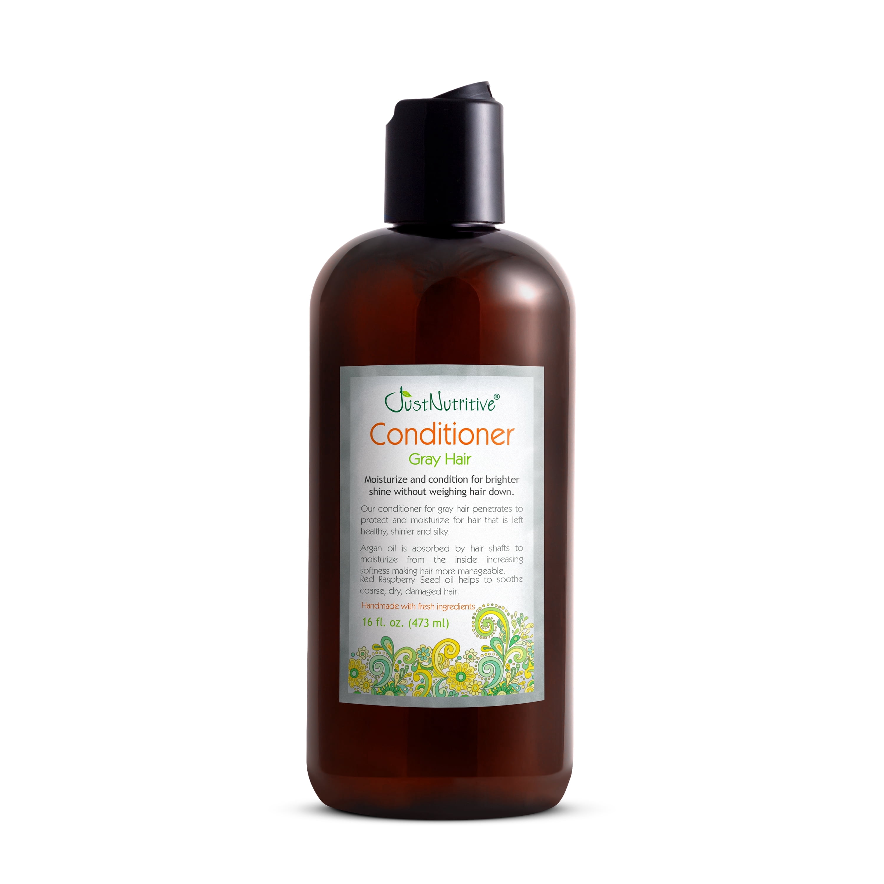 Just Nutritive Gray Hair Conditioner, 16 Oz, Natural Treatment ...