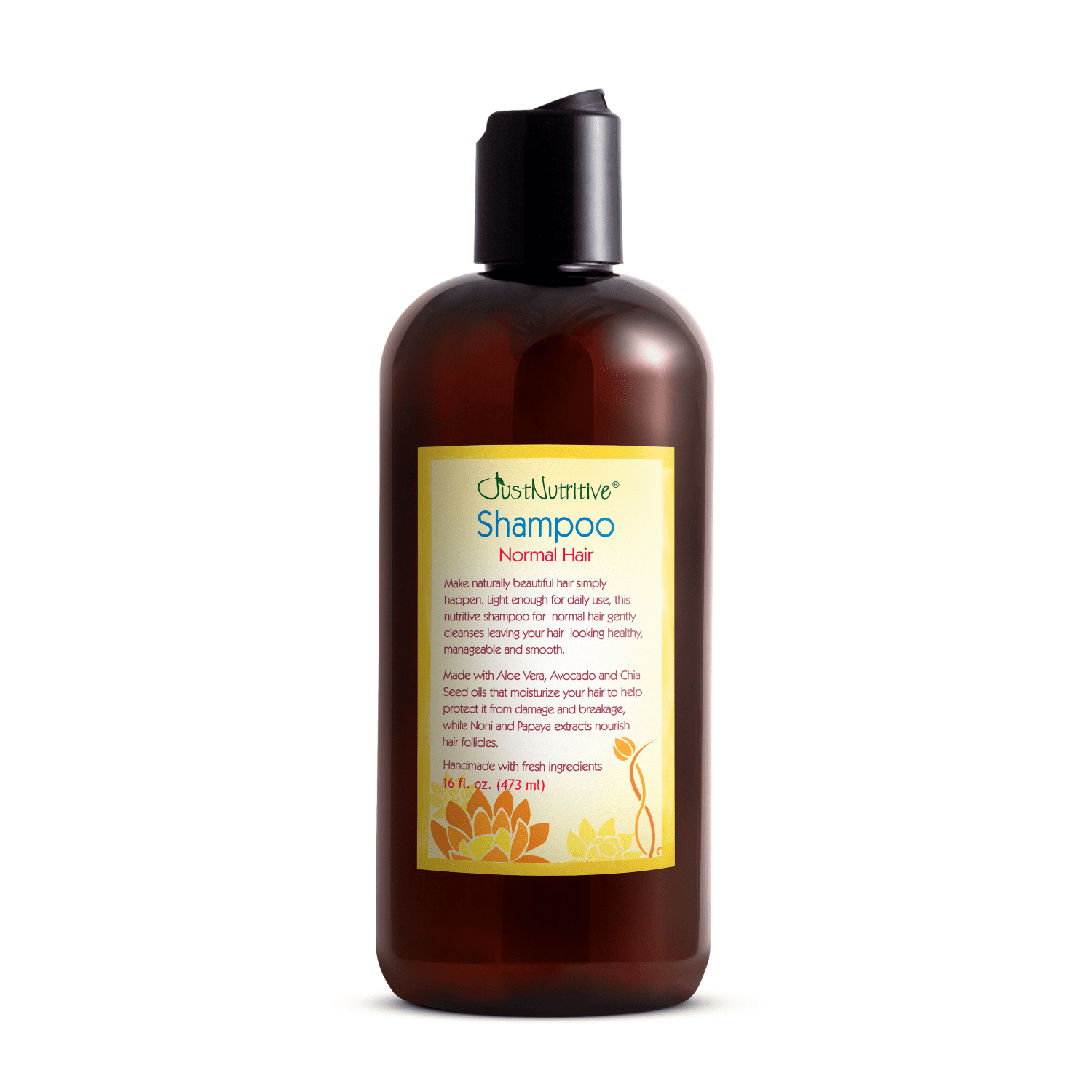 Just Nutritive Normal Hair Shampoo, Nourishes Scalp, Moisturizes Hair ...
