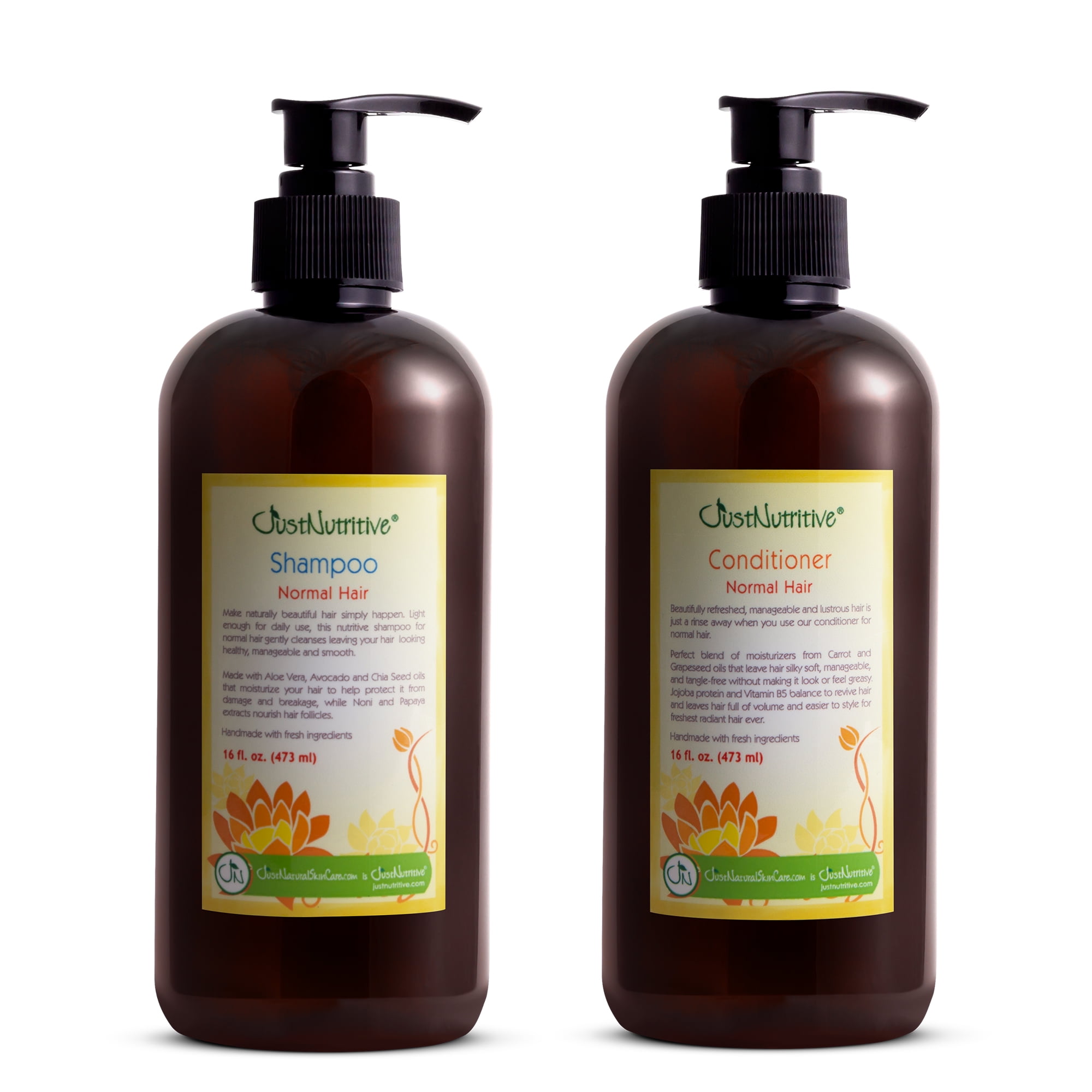 Just Nutritive Normal Healthy Hair Shampoo & Conditioner Set ...