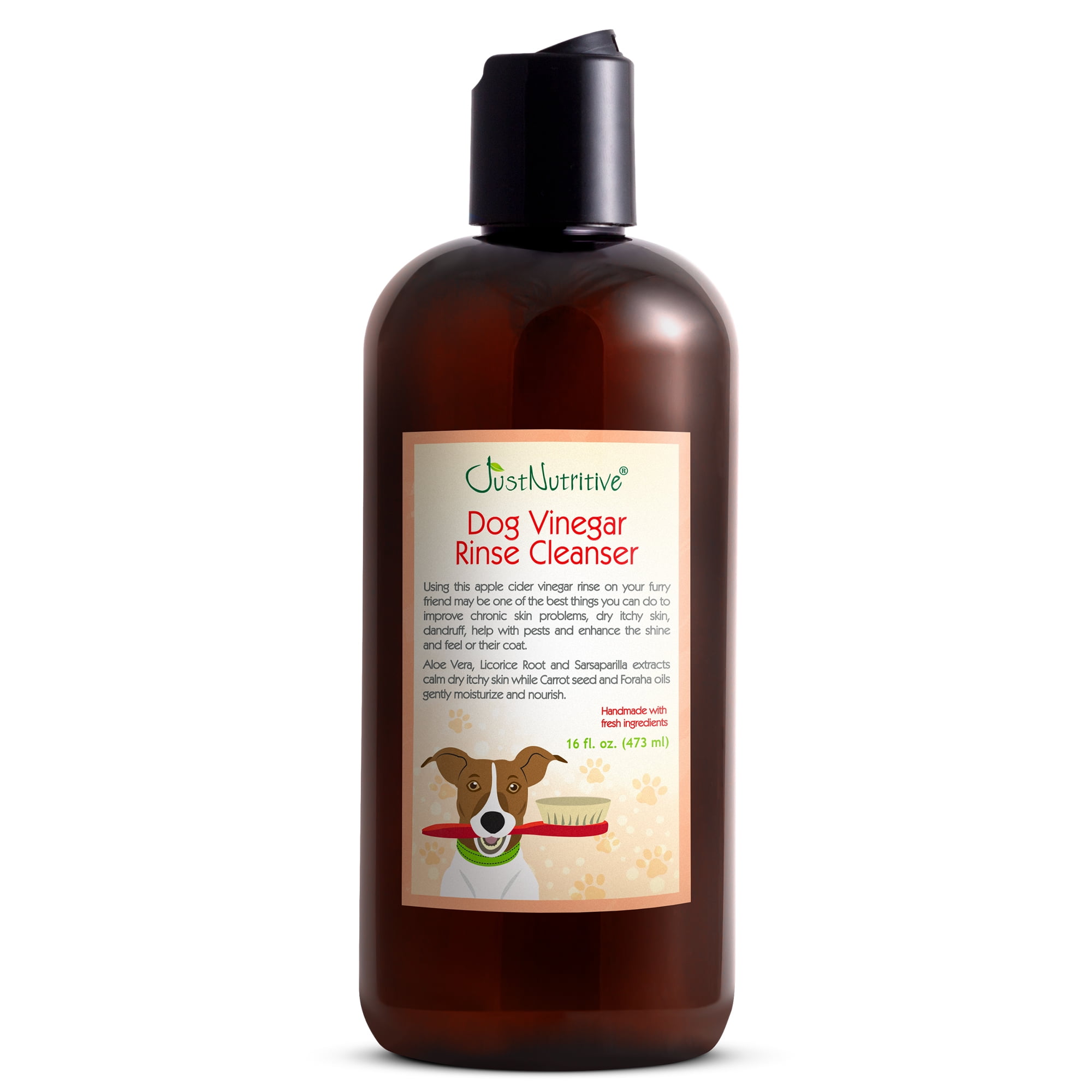 Just Nutritive Vinegar Rinse Cleanser for Dogs, Hot Spot & Itchy Relief ...