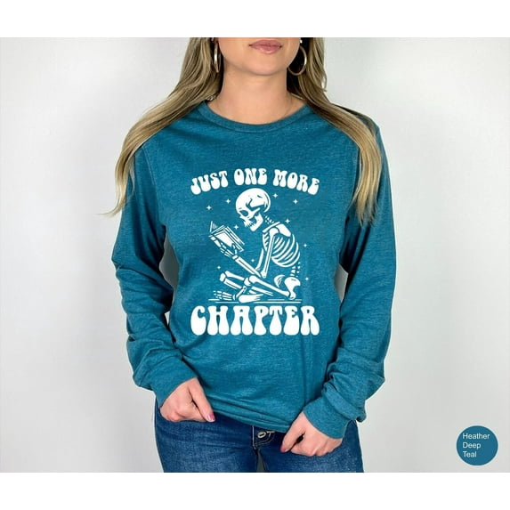 Just One More Chapter T-Shirt, Bookish Merch, Reading T-shirt ...
