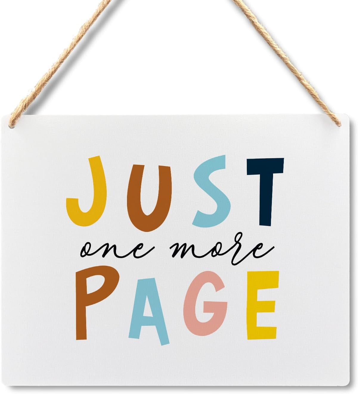 Just One More Page Sign,Reading Corner Decor,Reading Wall Decor,Library ...