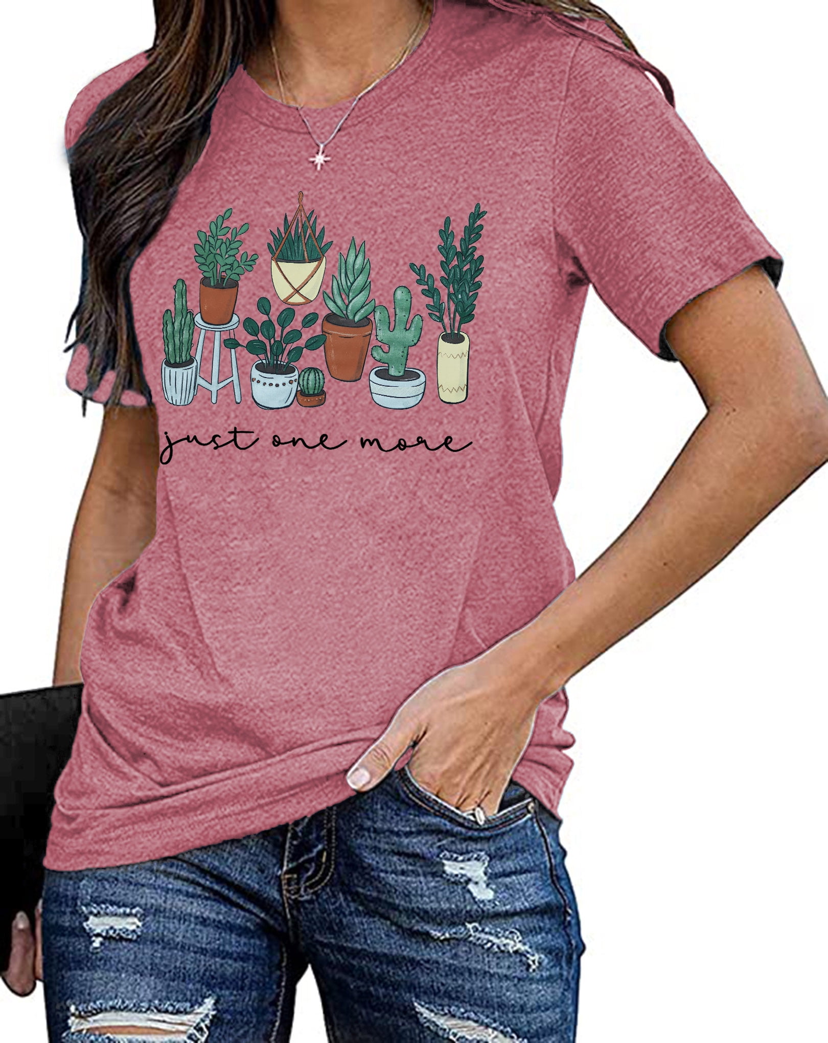 Just One More Plant Tshirt Women Gardening Shirts Botanical Shirt Funny ...