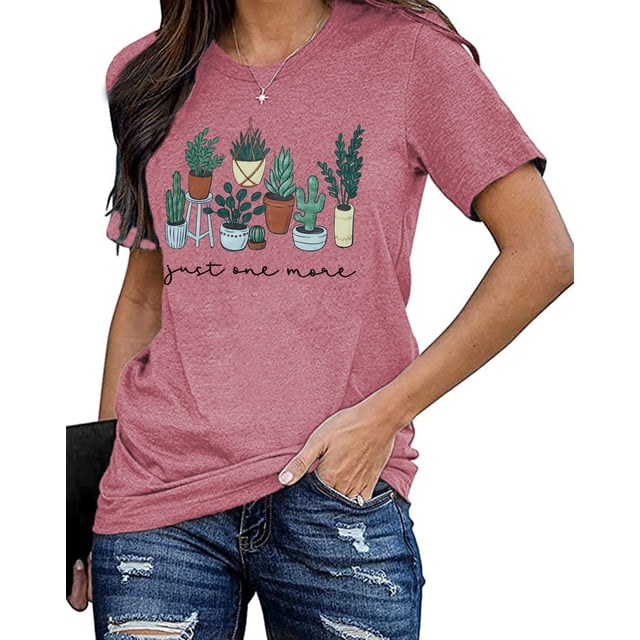 Just One More Plant Tshirt Women Gardening Shirts Botanical Shirt Funny ...