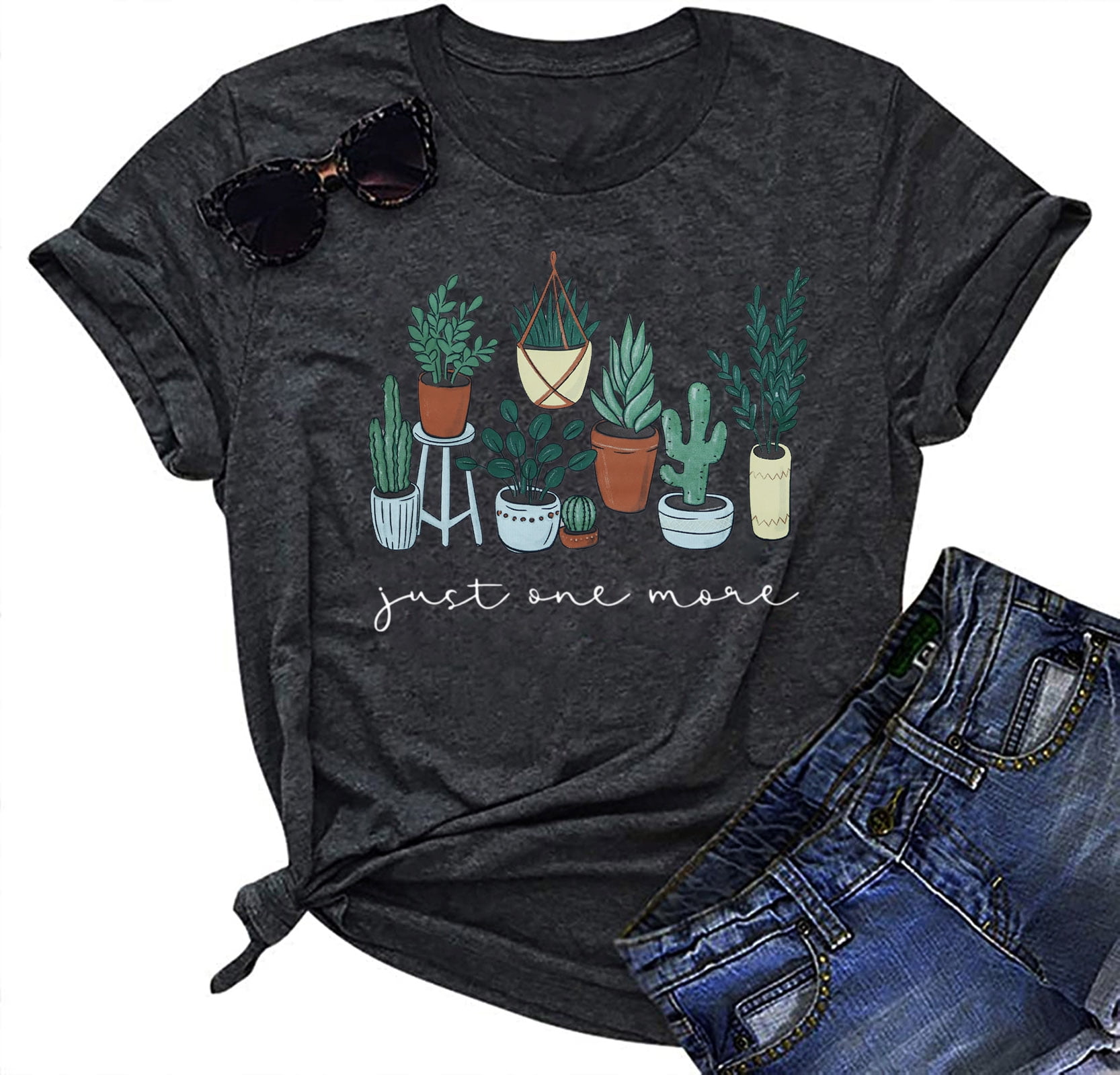 Women's Just One More Plant Tshirt, Houseplant Mother, Gardening ...