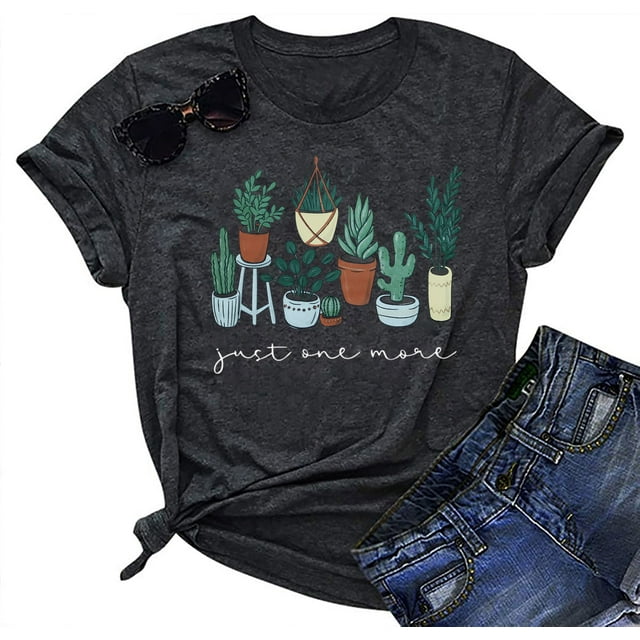 Women's Just One More Plant Tshirt, Houseplant Mother, Gardening ...