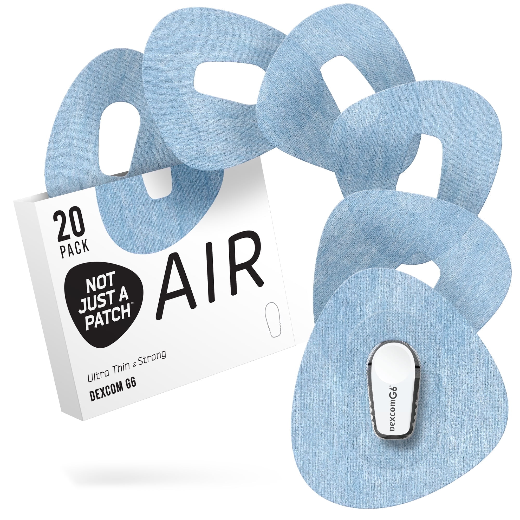 Not Just a Patch Air (20 Pack) - CGM Dexcom G6 Adhesive Patches with ...