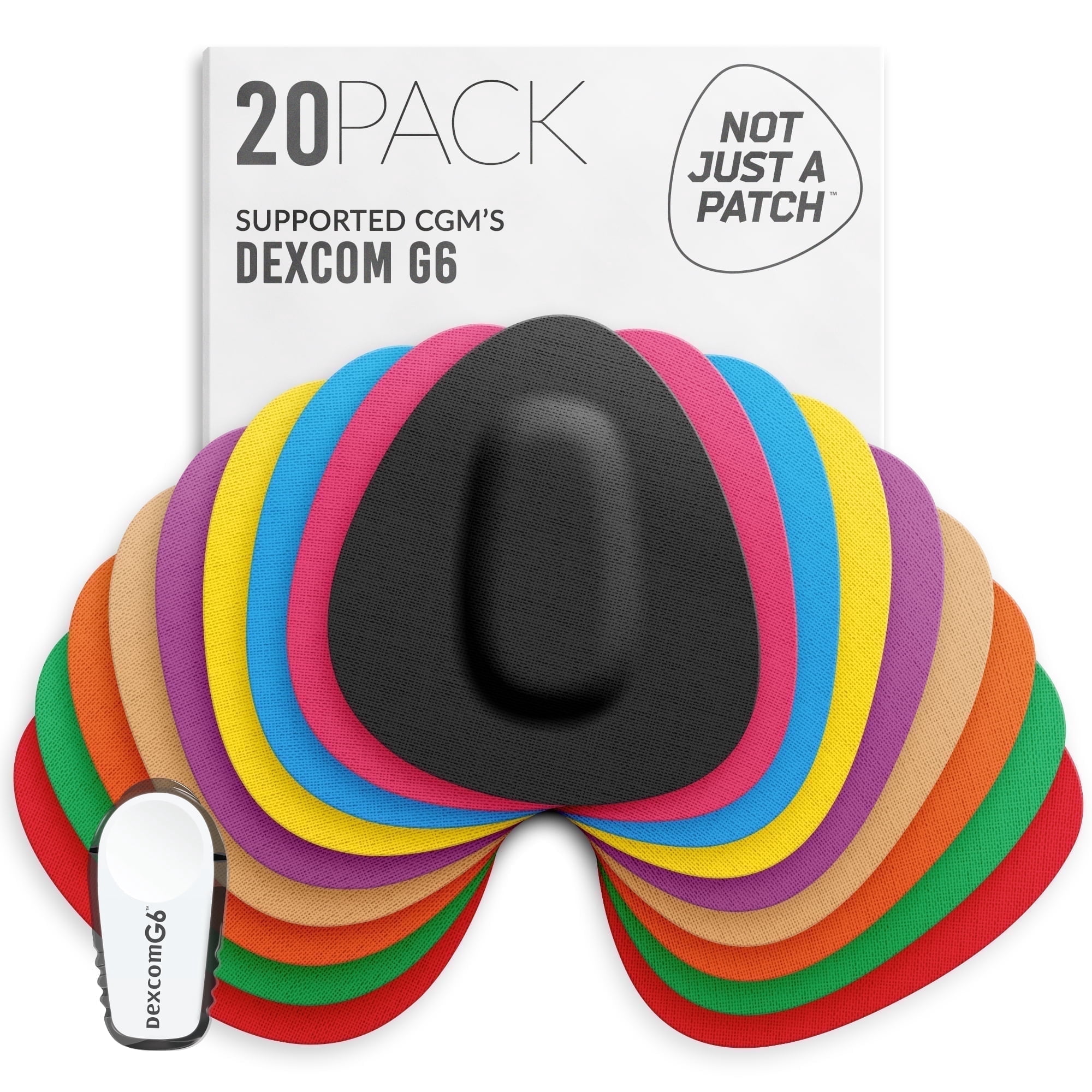 Not Just a Patch Dexcom G6 Adhesive Covers (20 Pack) – Multicolor Water ...