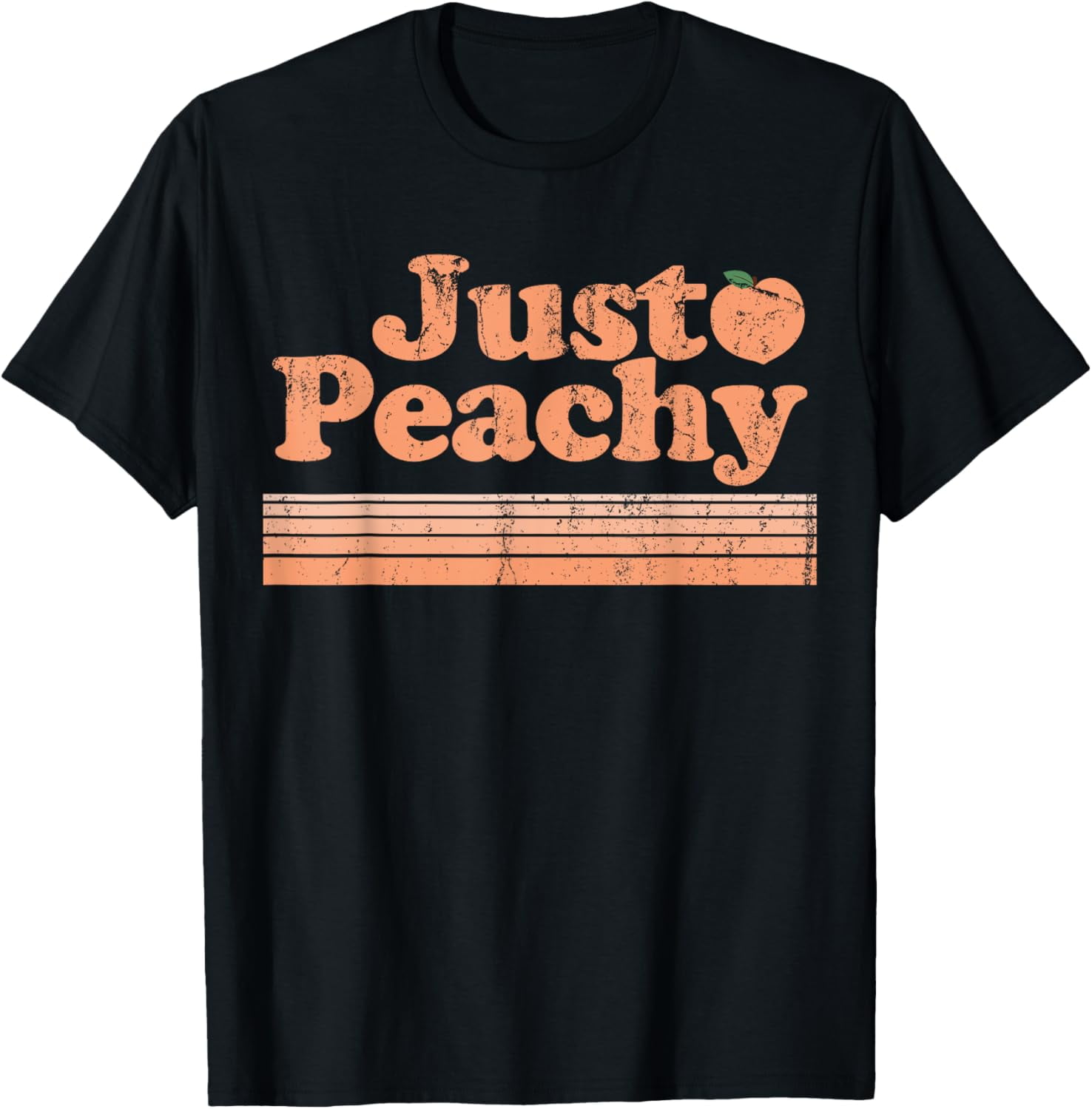 Just Peach Retro 70s Georgia Peaches Summer Fruit T-Shirt - Walmart.com