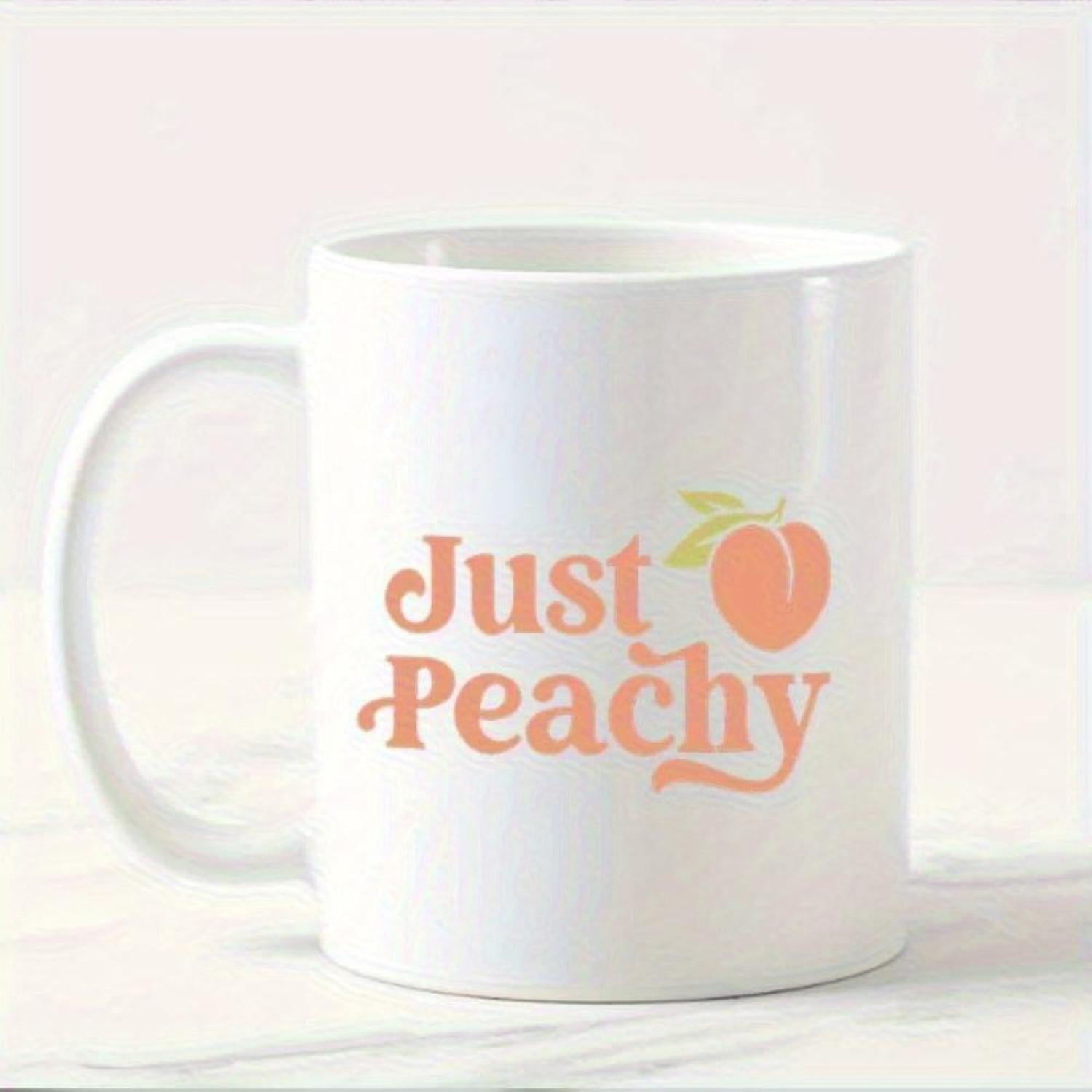 Just Peachy Retro 70s Georgia Peaches Ceramic Coffee Mug 11oz Vintage ...
