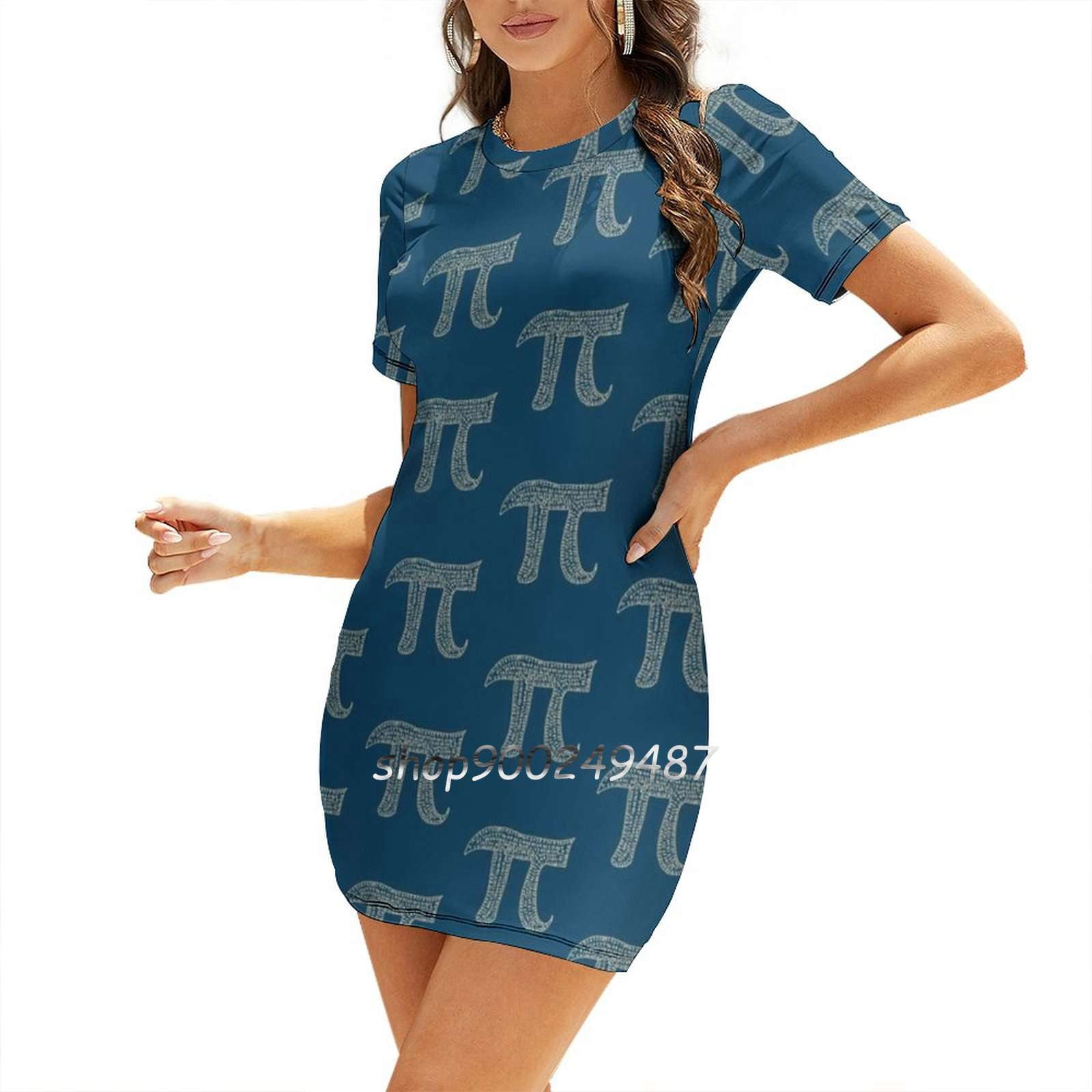 Just Pi Flare Dress Square Neck Dress Elegant Female Fashion Printed ...