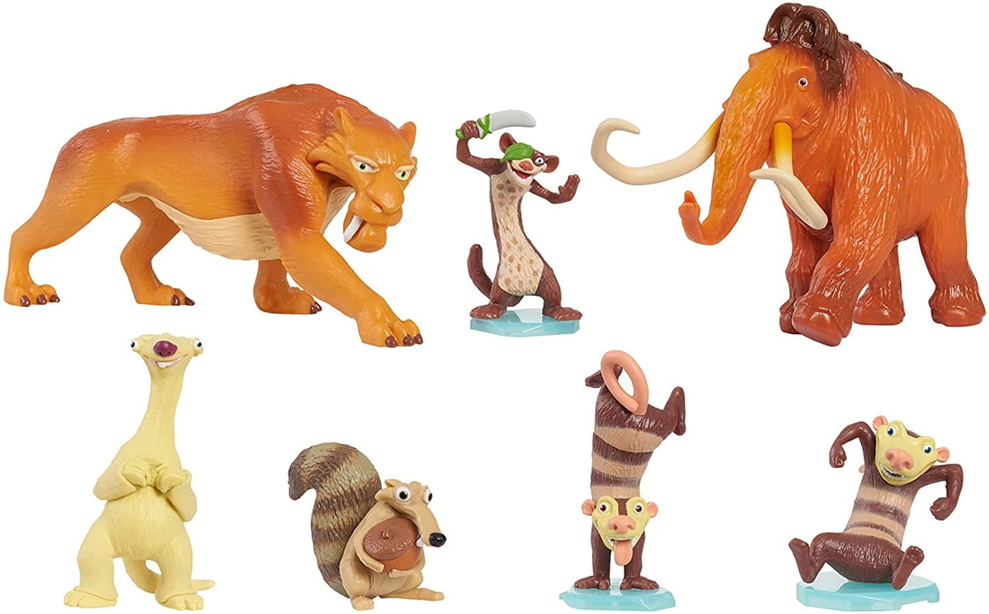 Ice Age Collector Figure Set: Manny, Diego, Sid, Scrat, Buck, Eddie ...