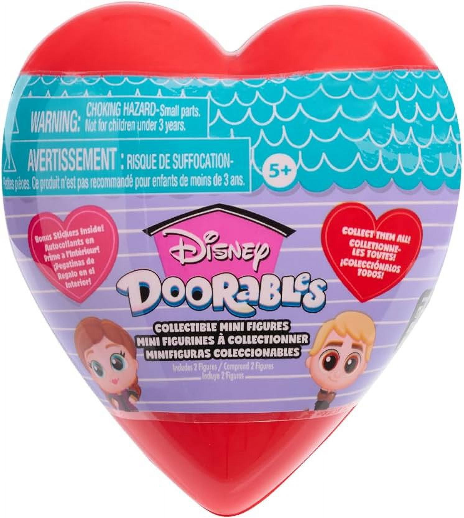 Just Play Disney Doorables 1.5” Valentine’s Day Heart Figurines & Knick ...