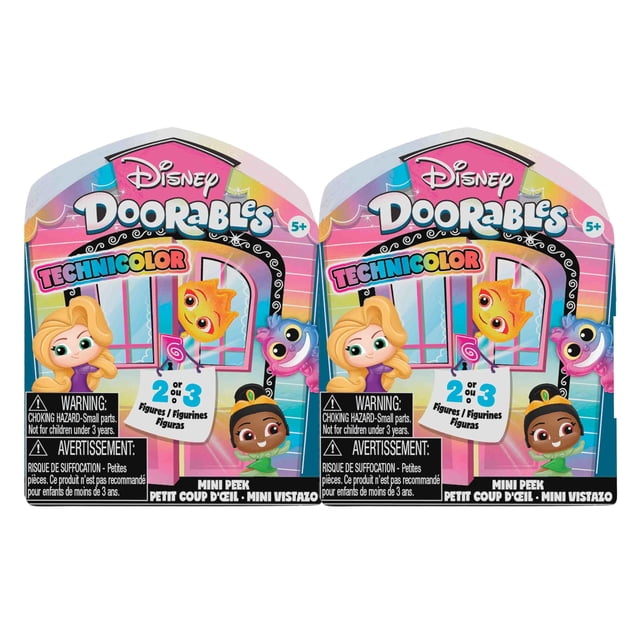 Just Play Disney Doorables Mini Peek Technicolor Takeover 2-Pack, 1.5 ...
