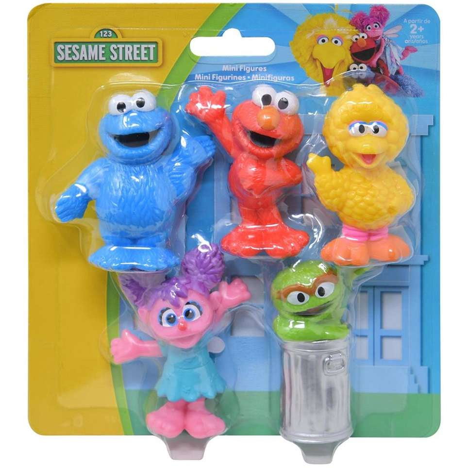 Just Play Sesame Street Collectible Figures Toy with Card, Mini 5 Pack ...
