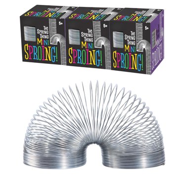 Retro Slinky the Original Walking Spring Toy, Silver Metal Slinky, Ages ...