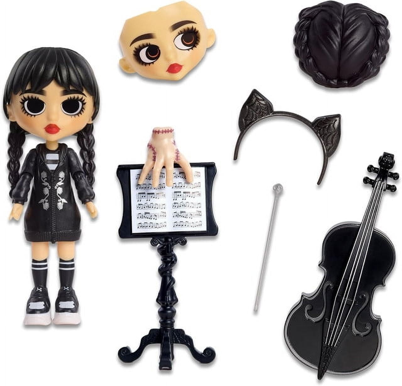 Just Play Wednesday Deluxe 6-inch Articulated Figure, 11-Pieces ...