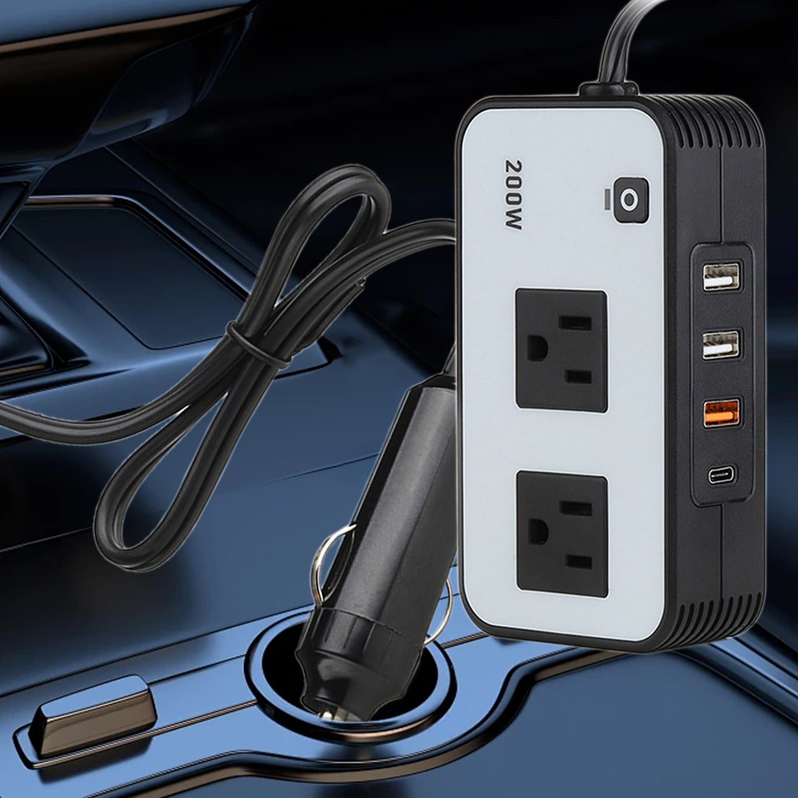 Just Released, Car Charger Power Inverter, 200W Portable Converter ...