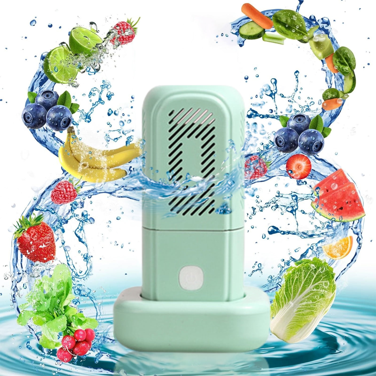 Portable 3600mah Fruit Vegetable Washer, Usb Rechargeable Automatic ...