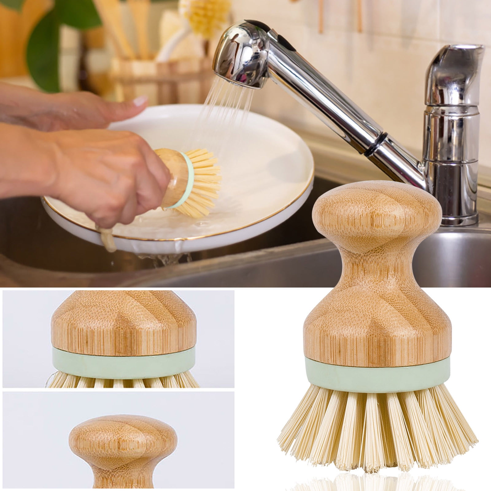 Just Released, Cleaning Brush, Wood Handle Pot Brush, Non-stick ...