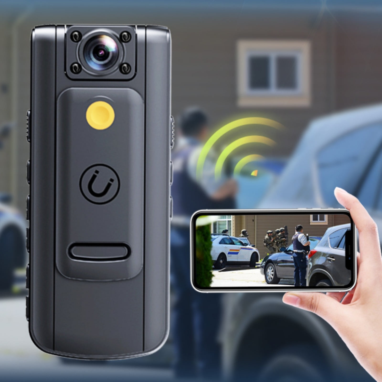 Just Released, HD 1080p Mini Camera, 180° Night Vision, WiFi, Clip Body ...