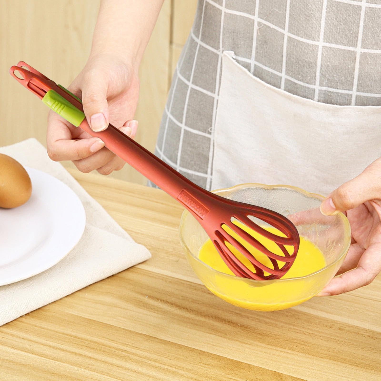 Just Released, Multifunctional Kitchen Tongs Whisk, 2-in-1 Plastic ...